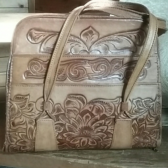 hand tooled custom made bag | Bags | Vintage Hand Tooled Leather Purse ...